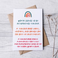 Congratulations New Teacher Card - Teacher Gift - Newly Qualified ...