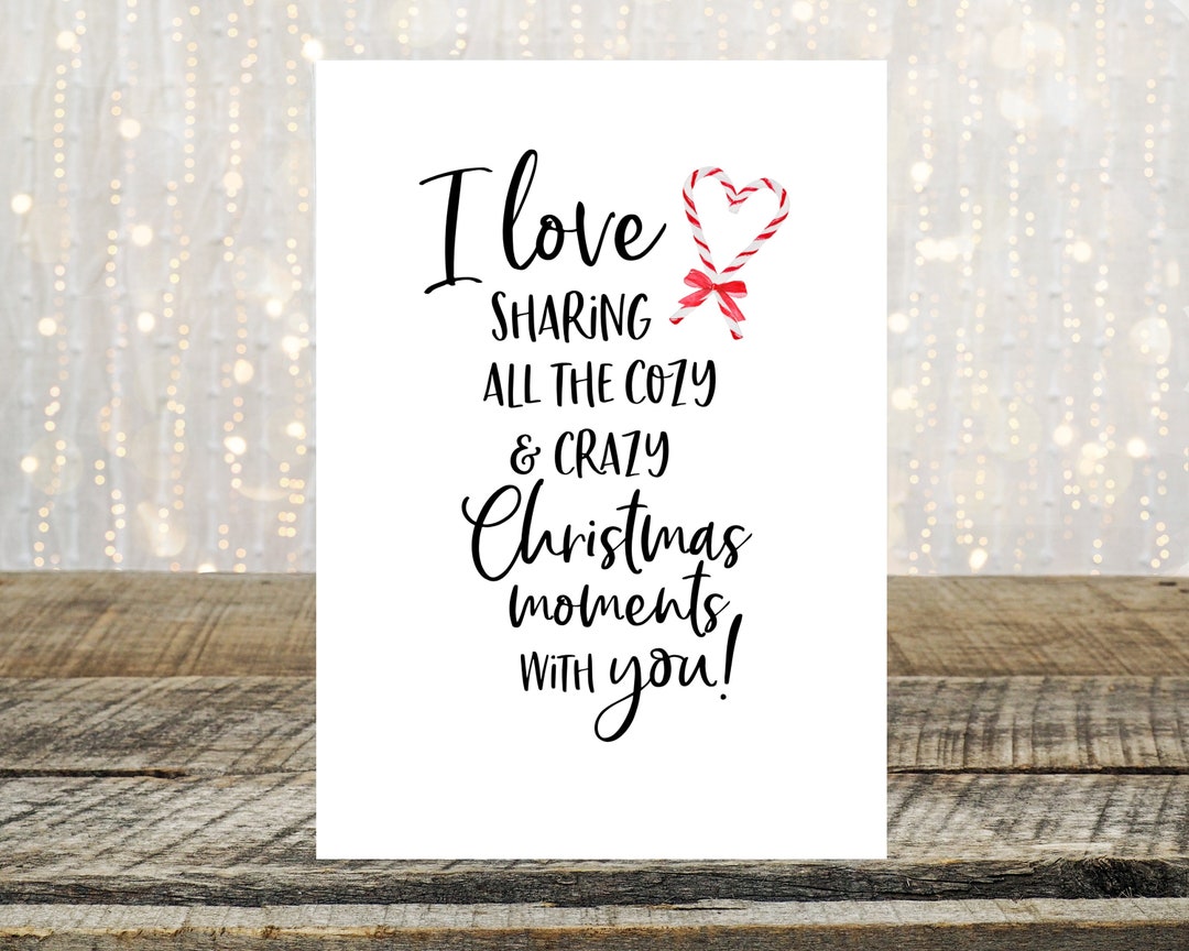 Romantic Christmas Card for Him, Love Christmas Card for Her, Husband ...