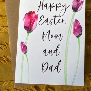 Easter Card for Parents, Happy Easter Mom and Dad, Love You - Etsy