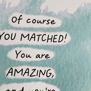 Doctor Match Day Card, Matching Day for Residency, Resident Match Day ...