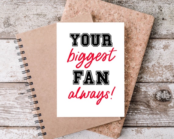 Biggest Fan Cards for College Student High School - Etsy