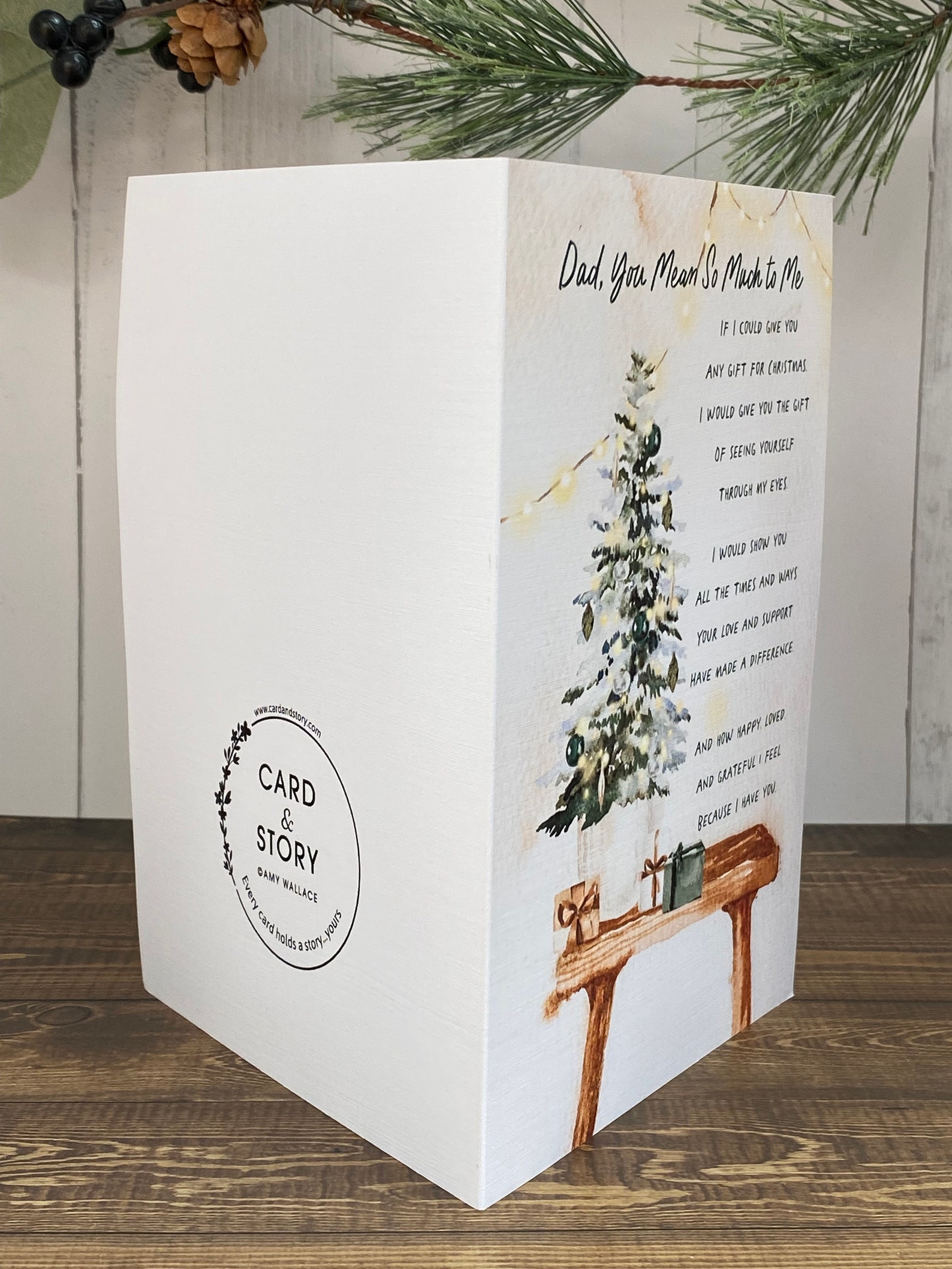 Christmas Card for Dad Holiday Gift for Dad to Dad From - Etsy