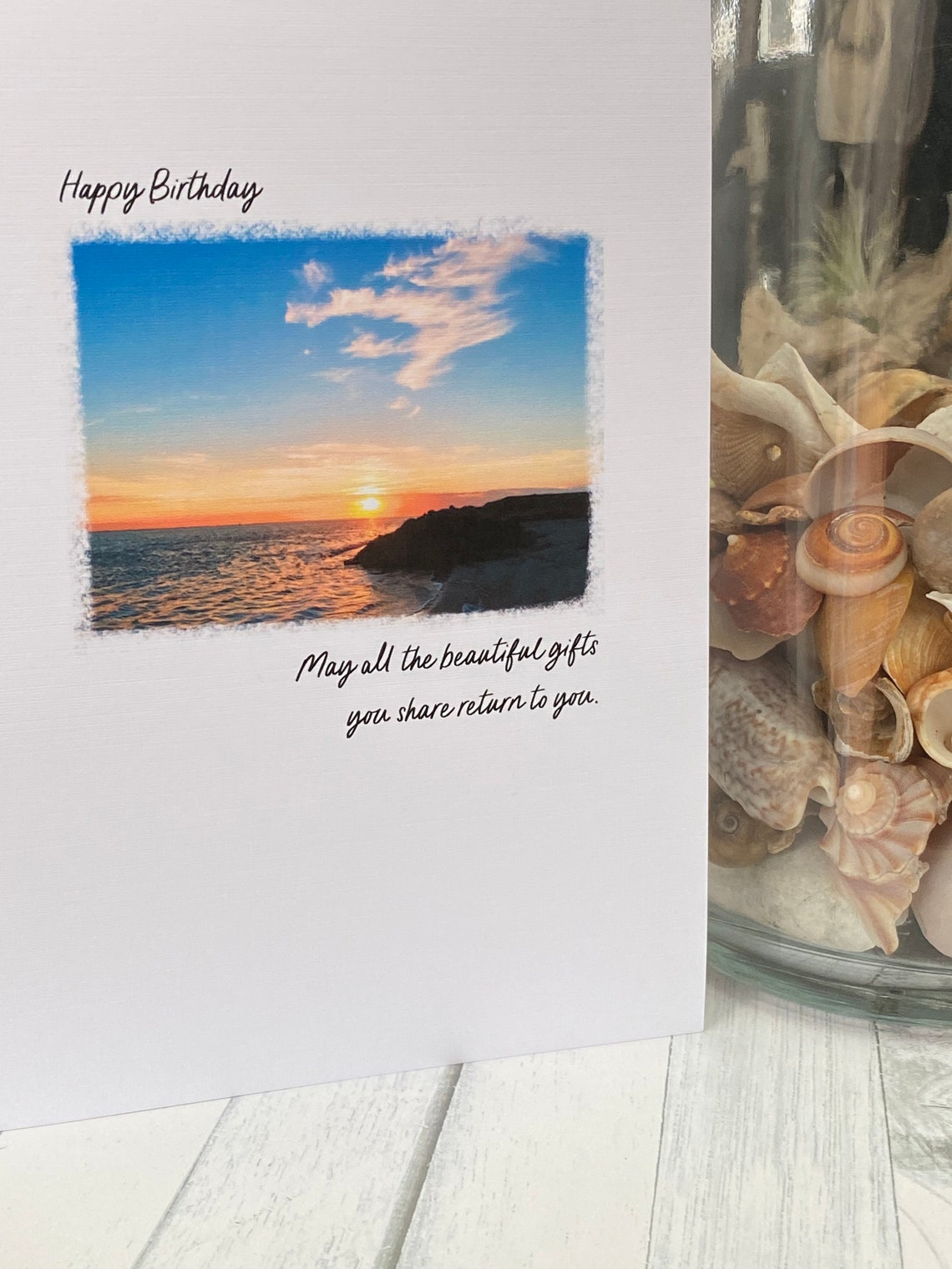 Ocean Sunrise Birthday Card: Beach Lover Gift - Etsy