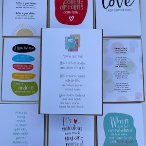 College Card Bundle, 9 Cards for College Students, Leaving for College ...