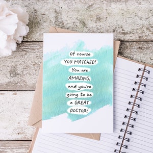 Doctor Match Day Card, Matching Day for Residency, Resident Match Day ...