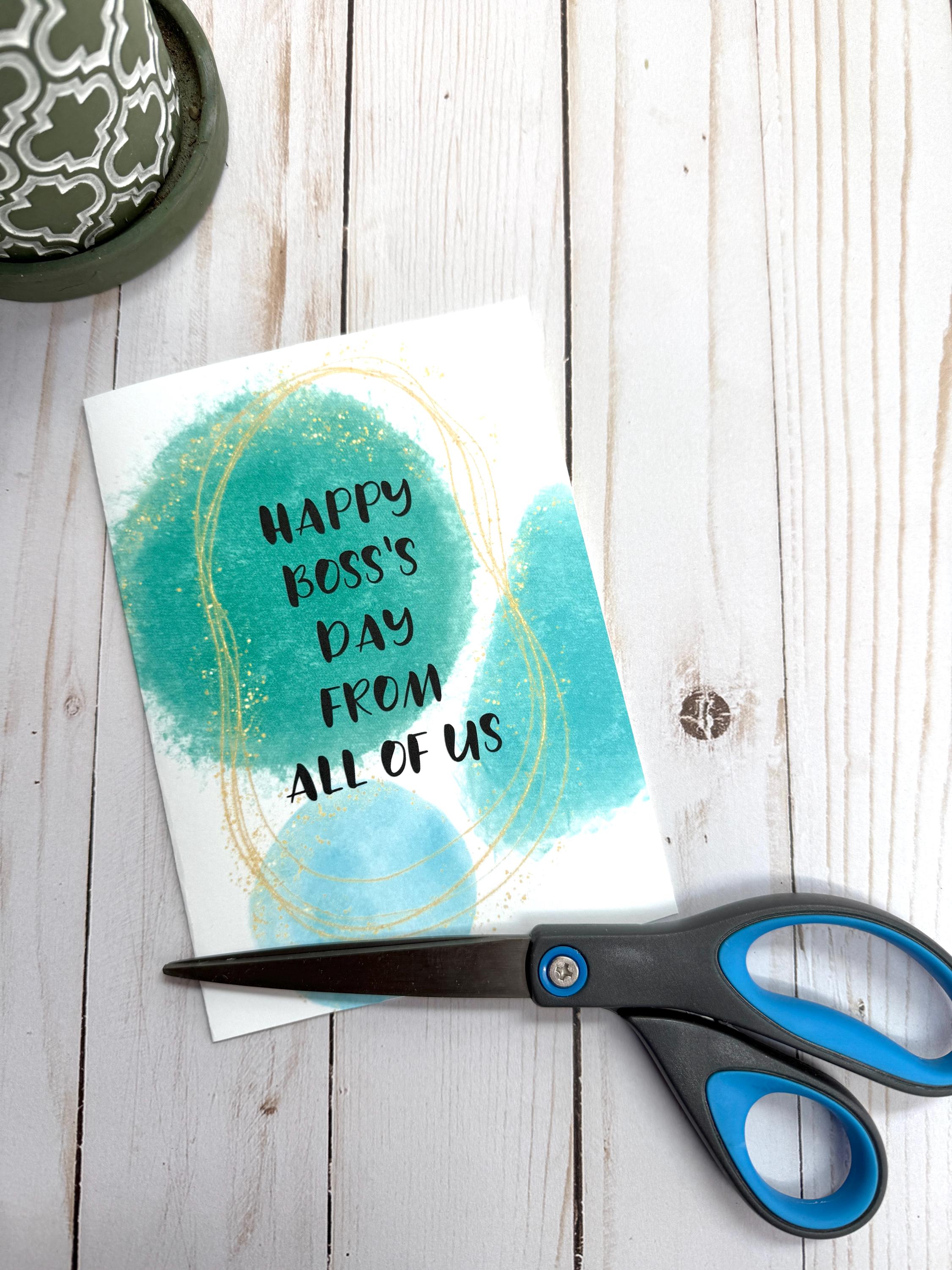 Printable Boss's Day Card: From Employee or Group, Digital Download - Etsy
