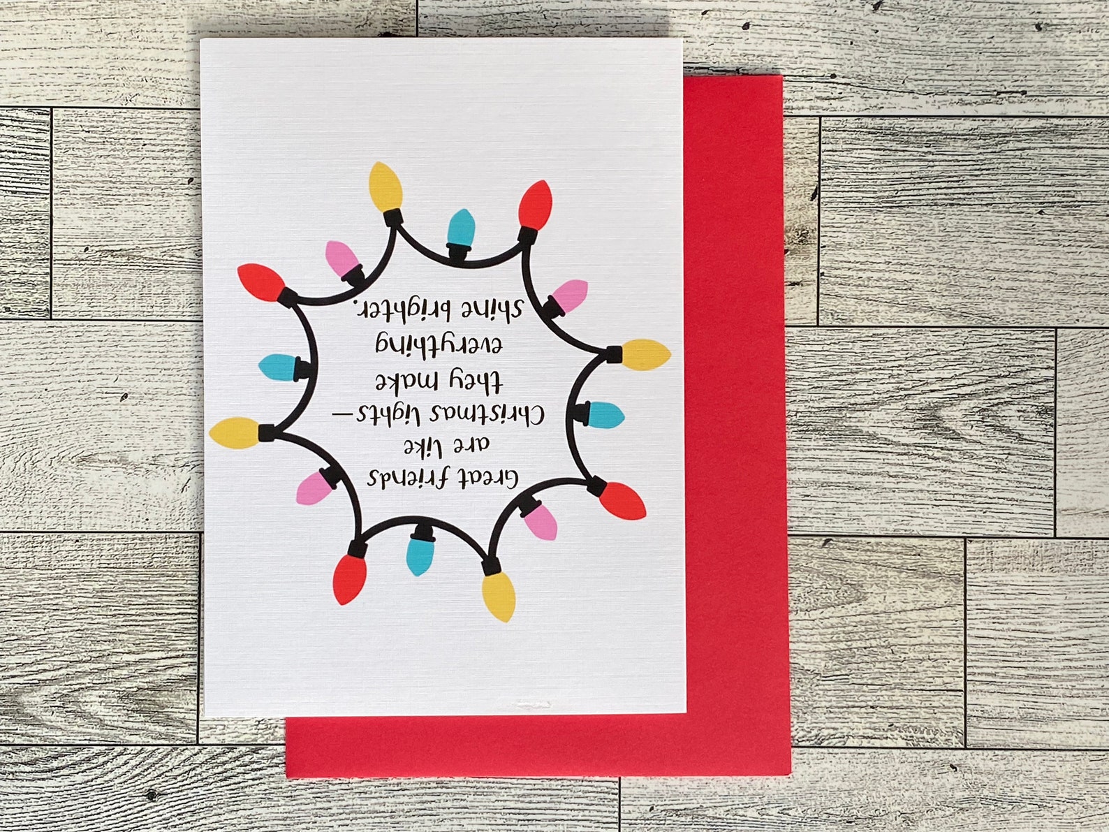 Friend Christmas Card for Best Friend Cute Friendship Cards - Etsy