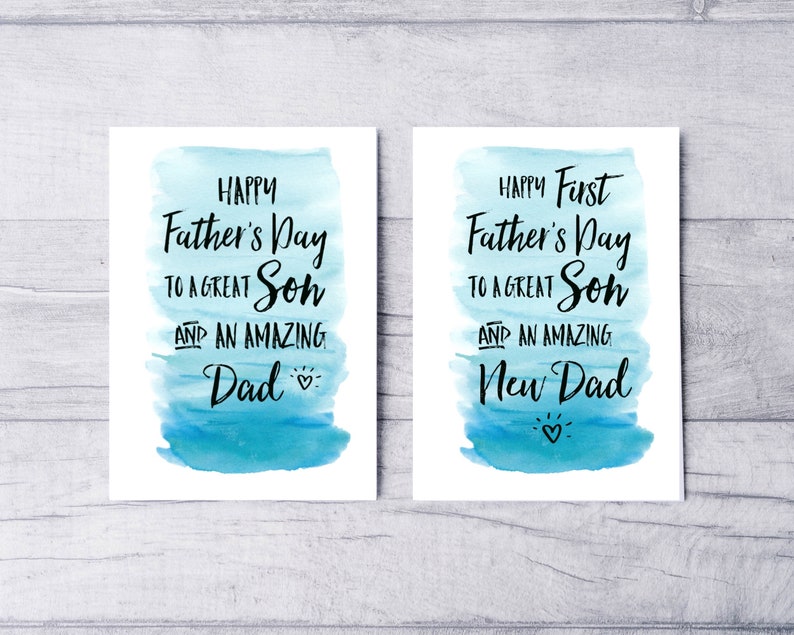 Father's Day Card for Son, New Dad - Etsy