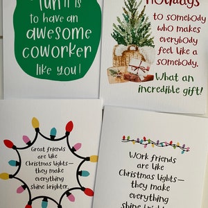 Work Christmas Cards, Fun Coworker Christmas, Work Friend Gift, Secret ...