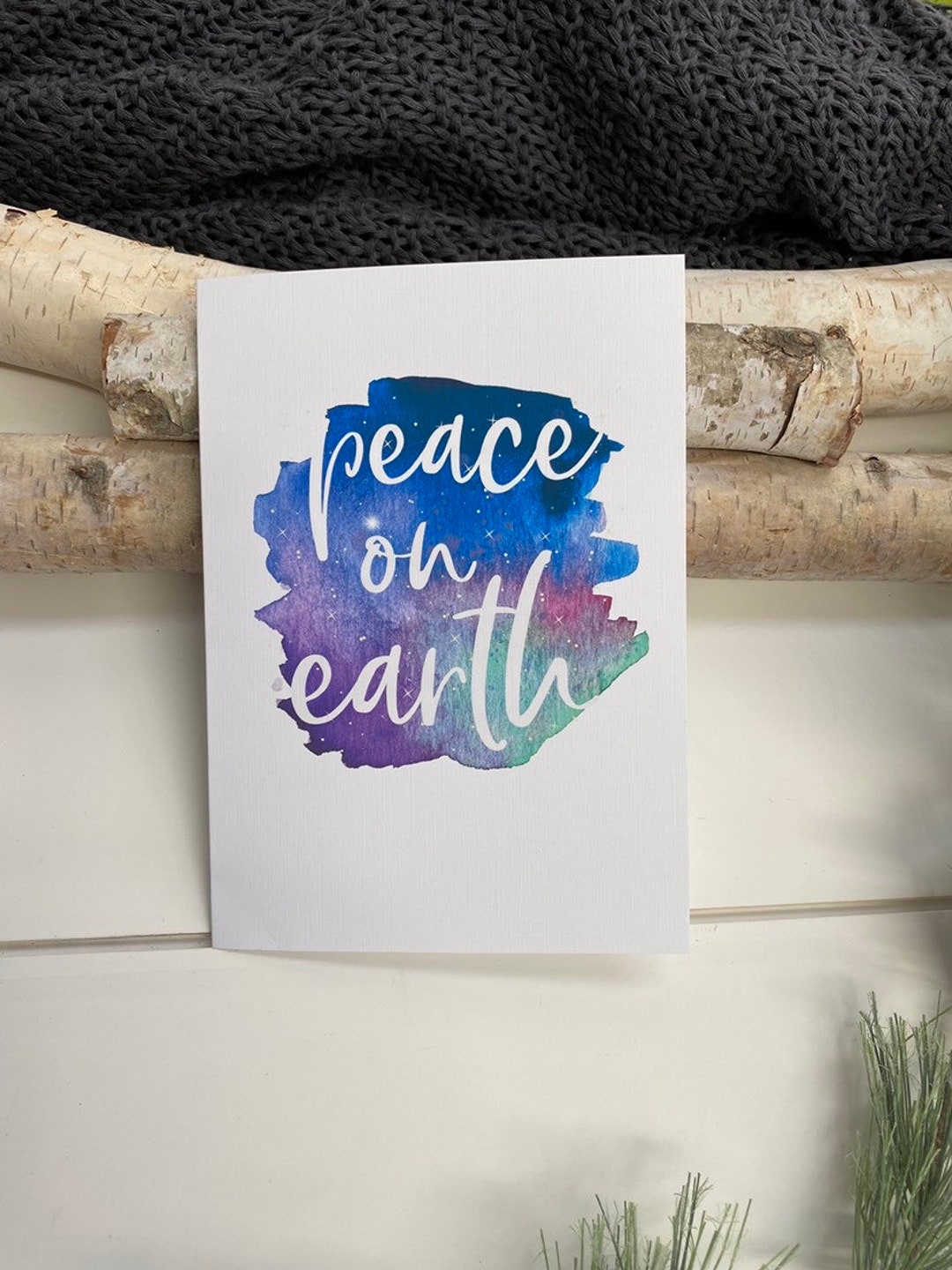 Peace on Earth Christmas Cards, Holiday Cards Peace, Handmade Holiday ...
