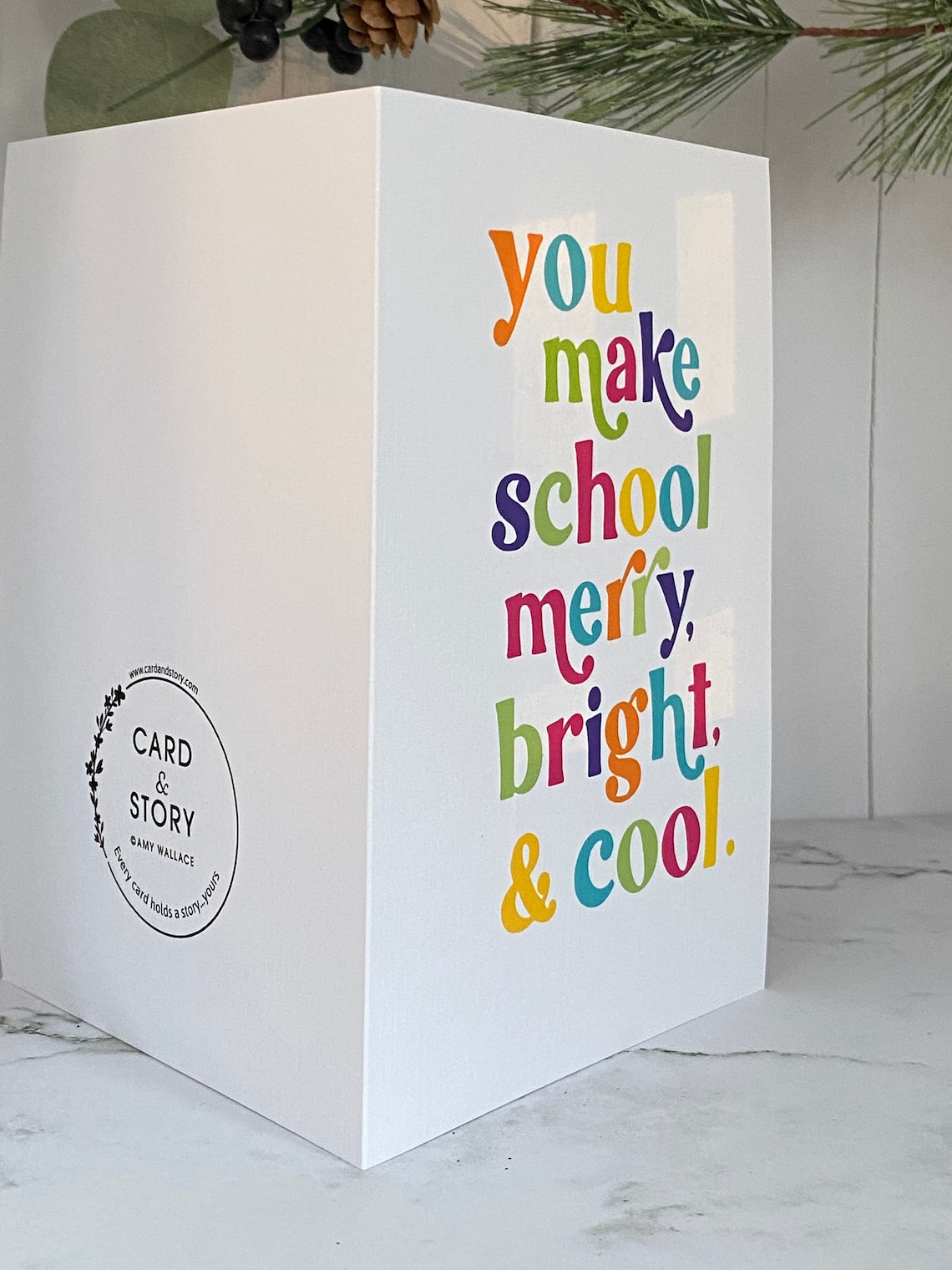 Printable Christmas Card for Teacher Instant Download - Etsy