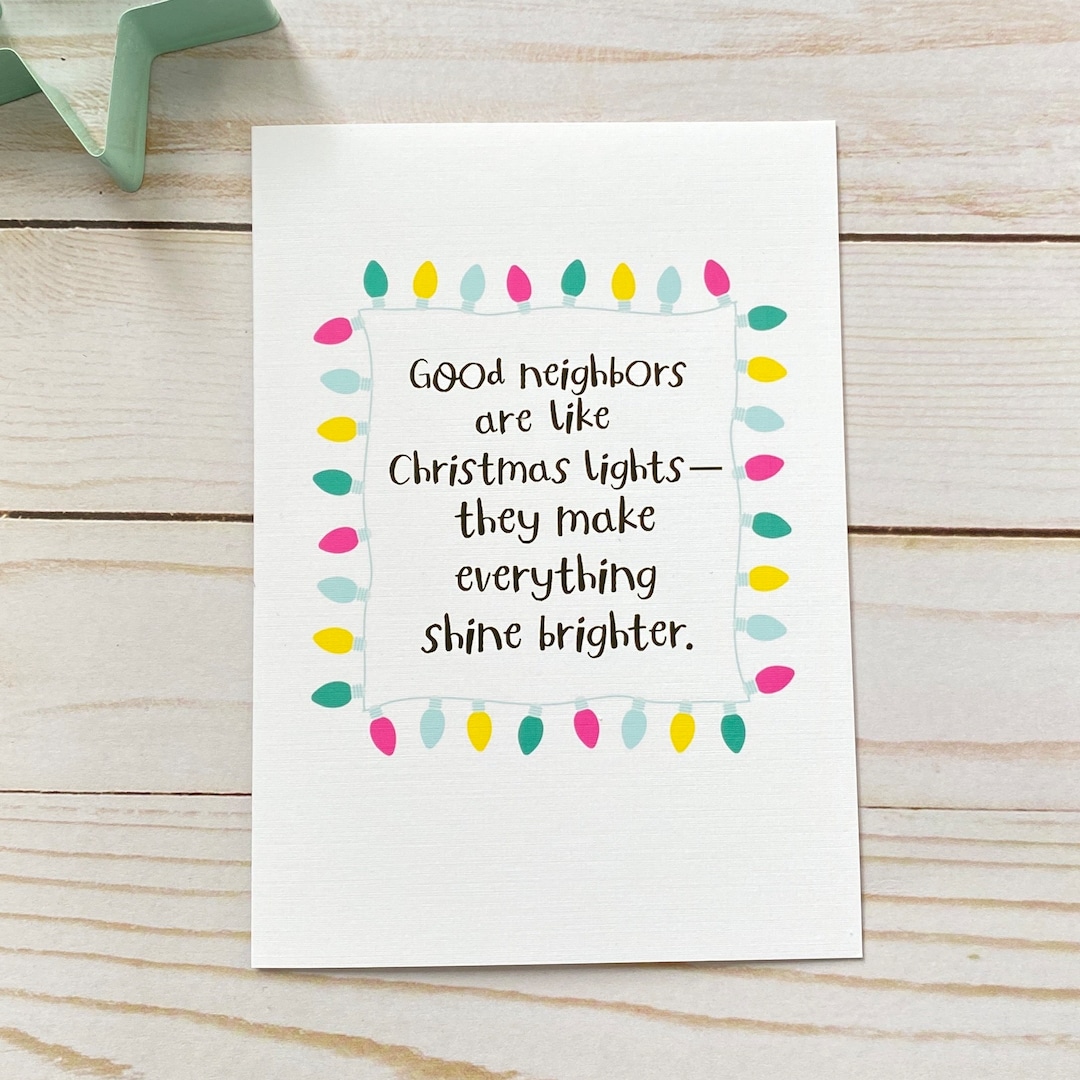 Neighbor Christmas Card, Neighbor Friends, Thankful for Neighbors ...