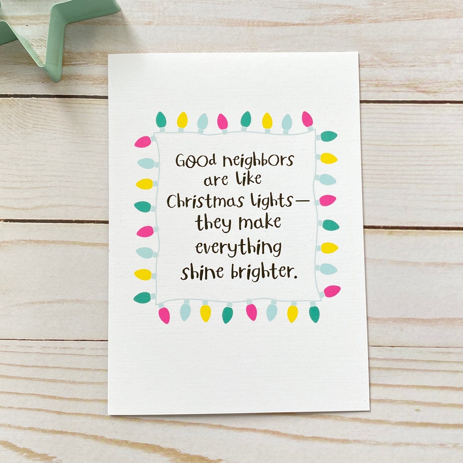 Neighbor Christmas Card, Neighbor Friends, Thankful for Neighbors ...