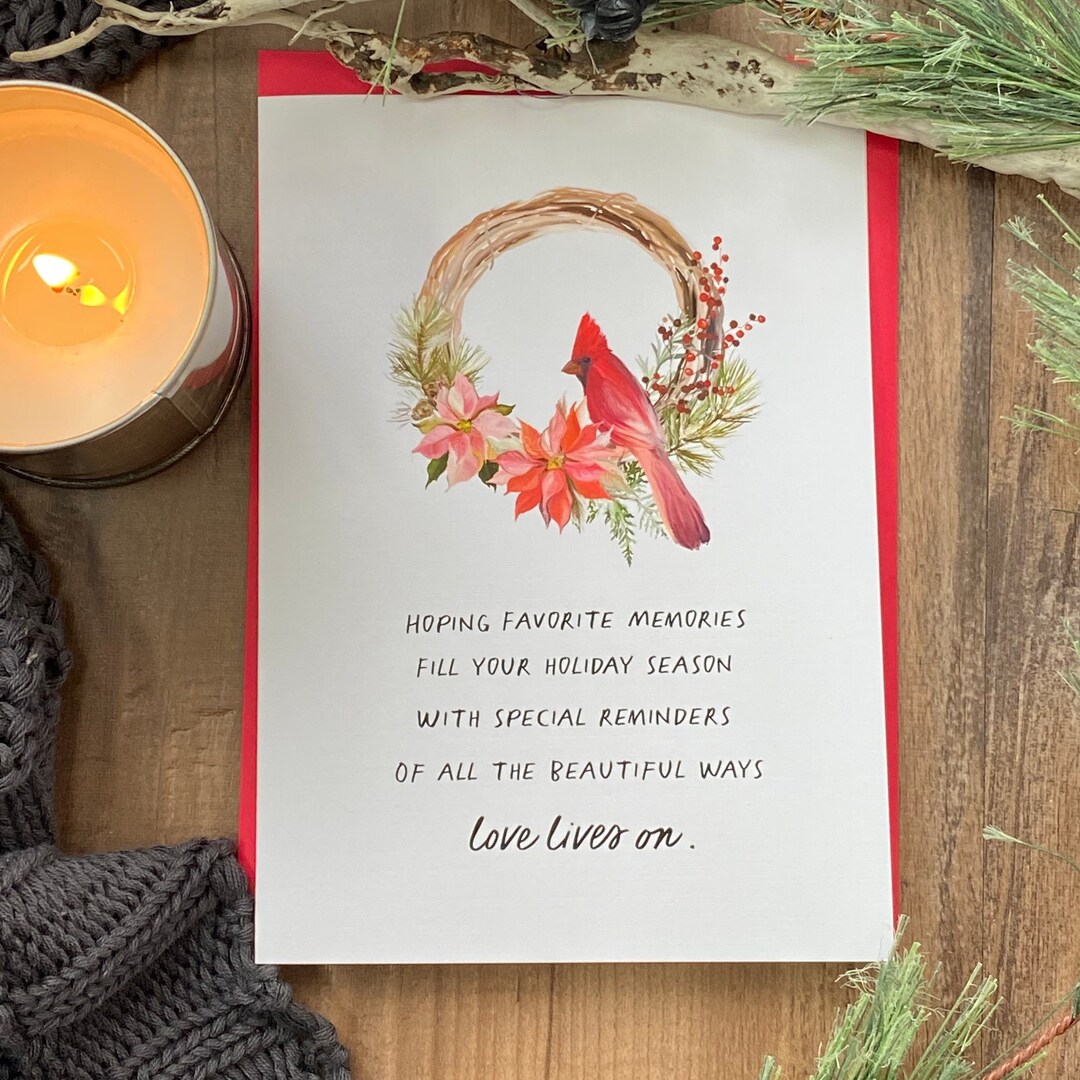 Cardinal Memories Live on Holiday Card - Etsy