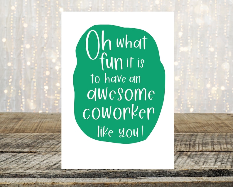 Work Christmas Cards Fun Coworker Christmas Work Friend - Etsy