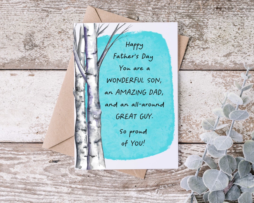 Son Father's Day Card: Gift for Son From Mom or Dad - Etsy