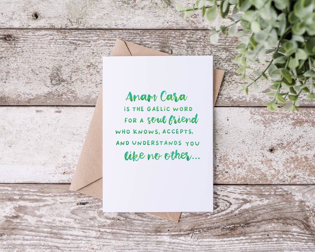 Anam Cara Card: Gaelic Soul Friend - St. Patrick's Day - Etsy