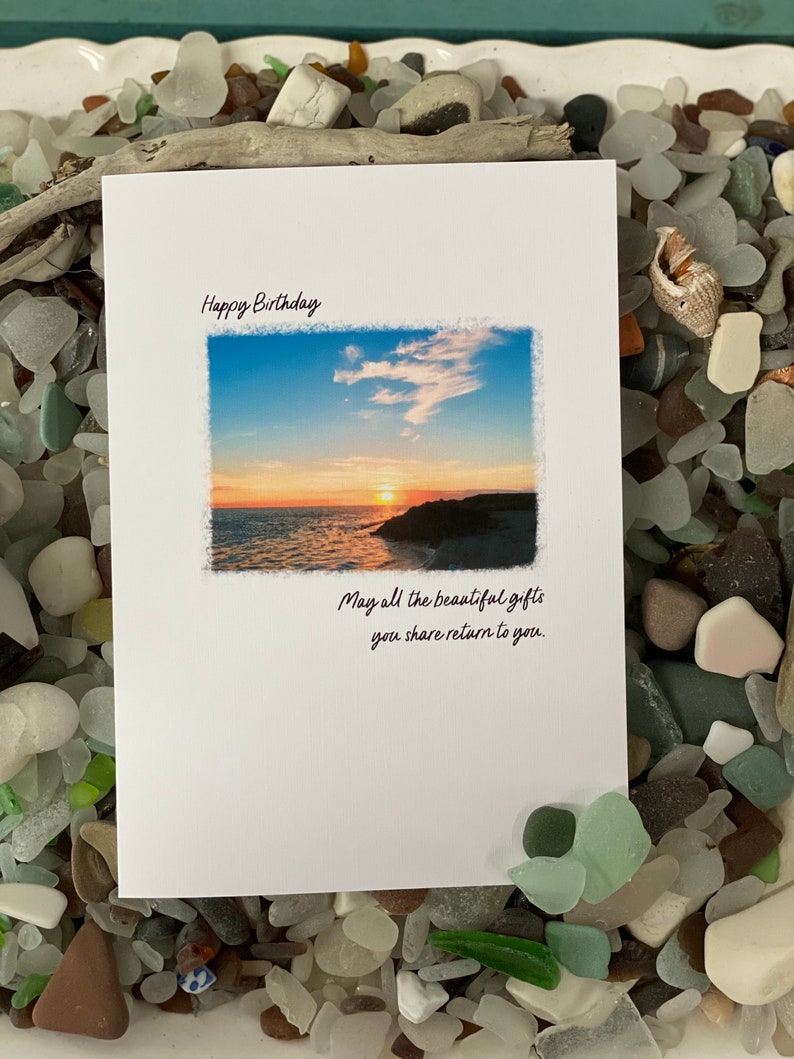 Ocean Sunrise Birthday Card: Beach Lover Gift - Etsy
