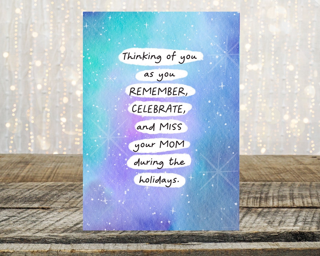 First Christmas Without Mom, Loss of Mother Sympathy Card, Mom in ...