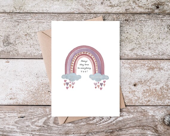 Happy Pride Pride Month Card Pride Rainbow Card LGBTQ Cards | Etsy