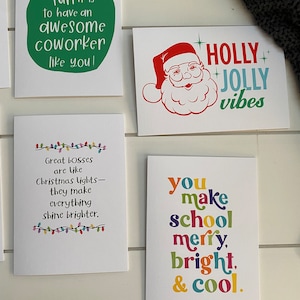 Work Christmas Cards, Fun Coworker Christmas, Work Friend Gift, Secret ...