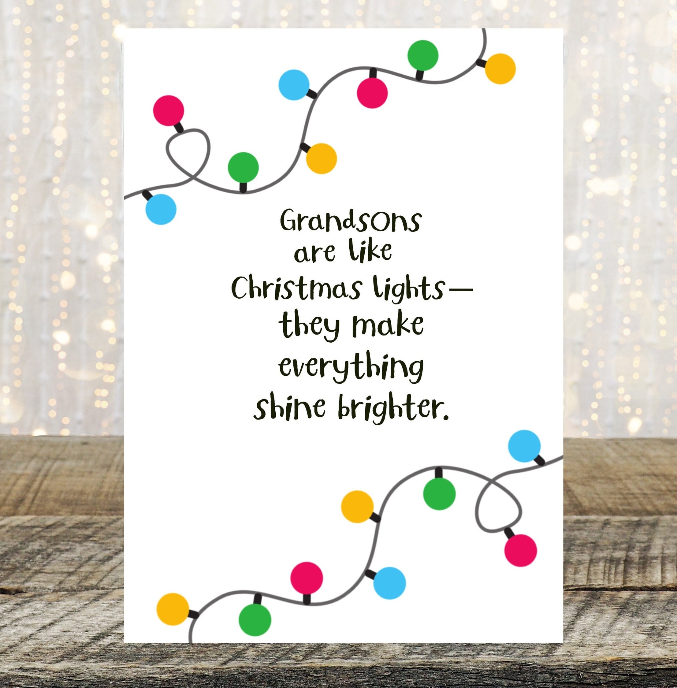 Grandson Christmas Card - Etsy
