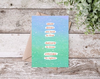 Funny Card for Boss Cards Happy Bosses Day Boss Birthday Card You Are ...