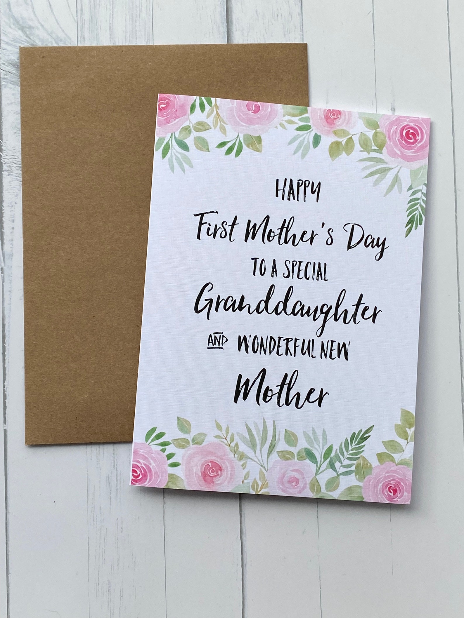 Granddaughter First Mother S Day Card Mother S Day Card For