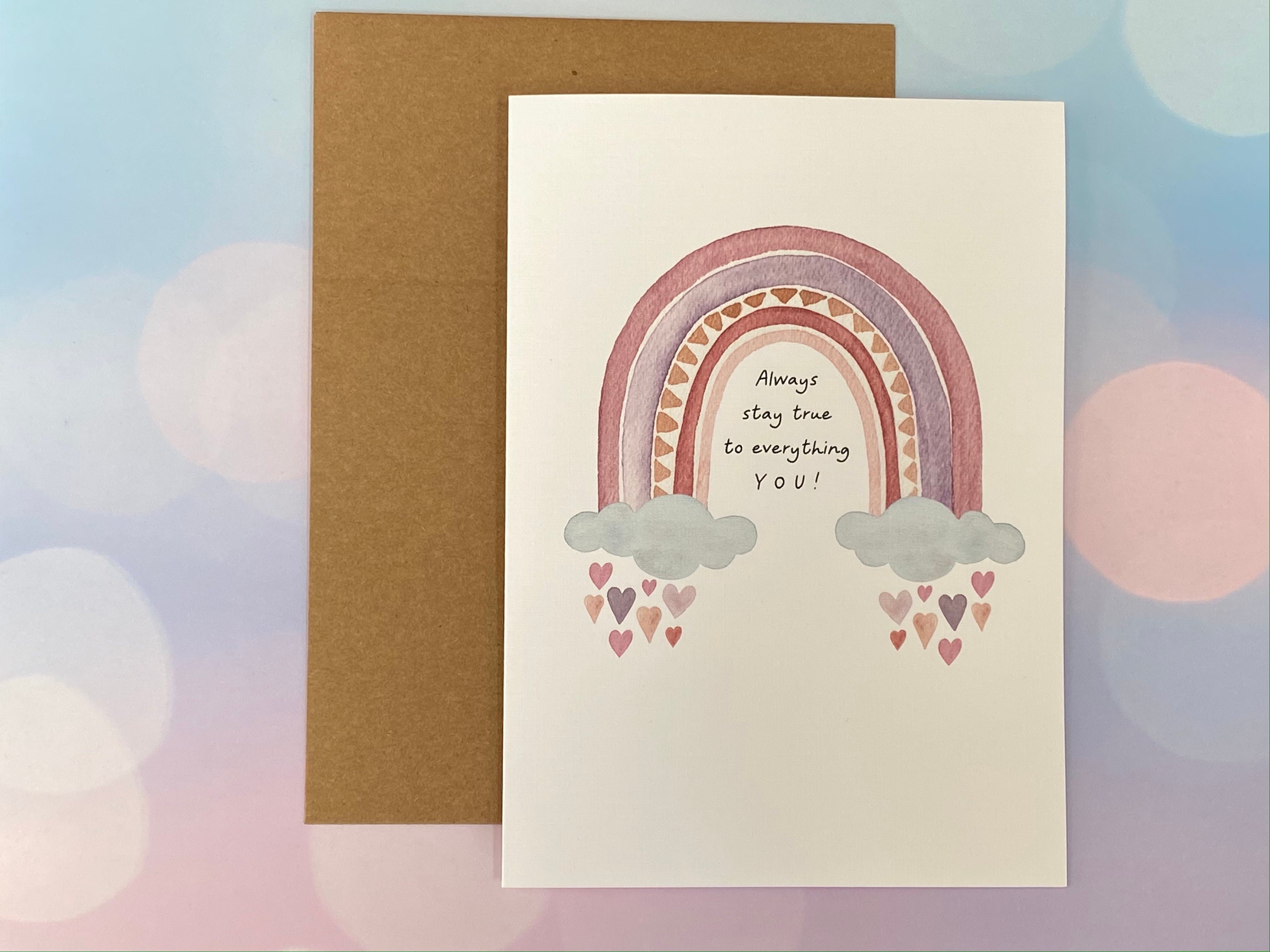 Happy Pride Pride Month Card Pride Rainbow Card LGBTQ Cards | Etsy