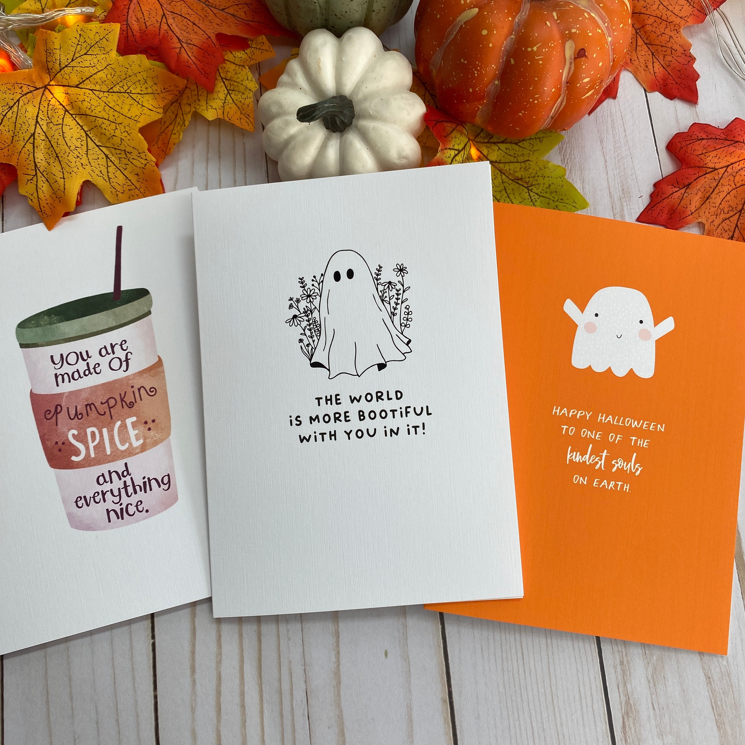 Cute Halloween Card for Girls, Ghost Halloween Card for Daughter, Happy ...