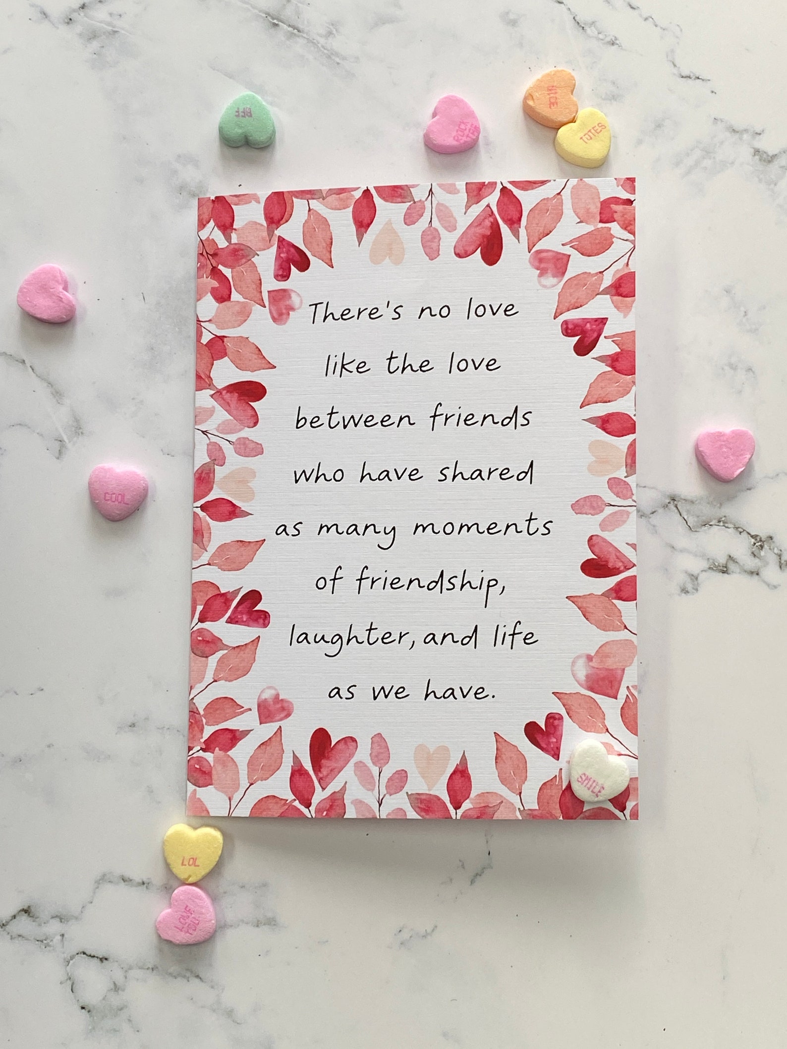 Best Friend Valentines Day Card for Friend Lifelong Friends - Etsy