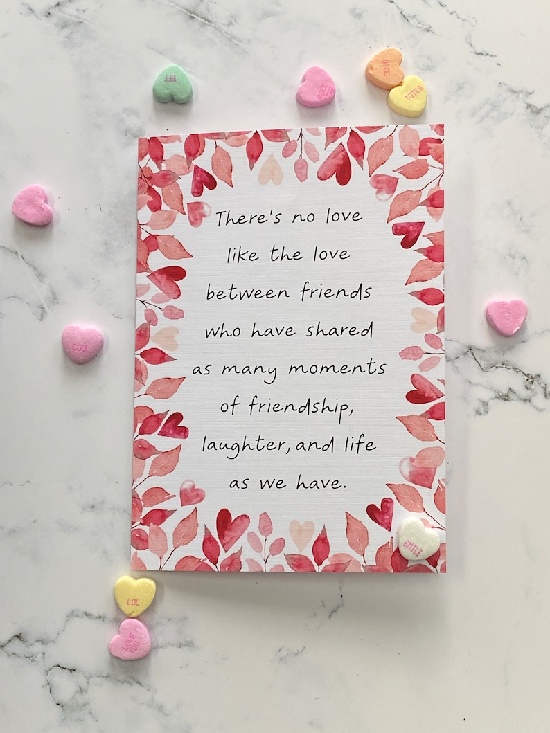 Best Friend Valentines Day Card for Friend Lifelong Friends - Etsy