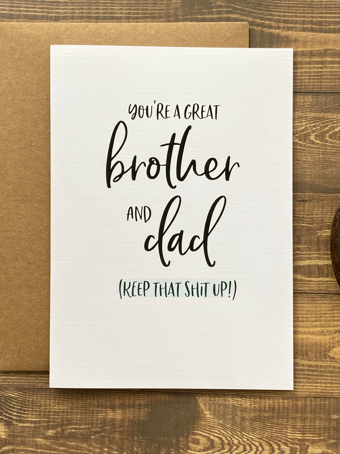 Brother Fathers Day Card Funny Fun Happy Fathers Day Humor Card