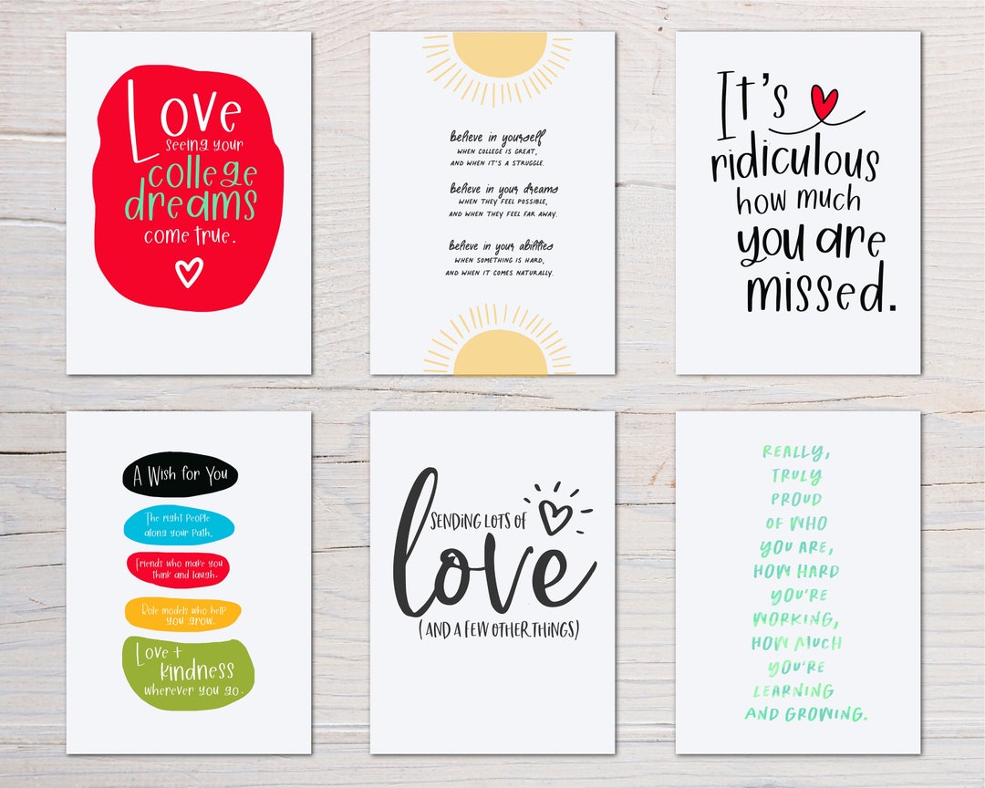 College Student Card Bundle: Encouragement, Support, and Love - Etsy