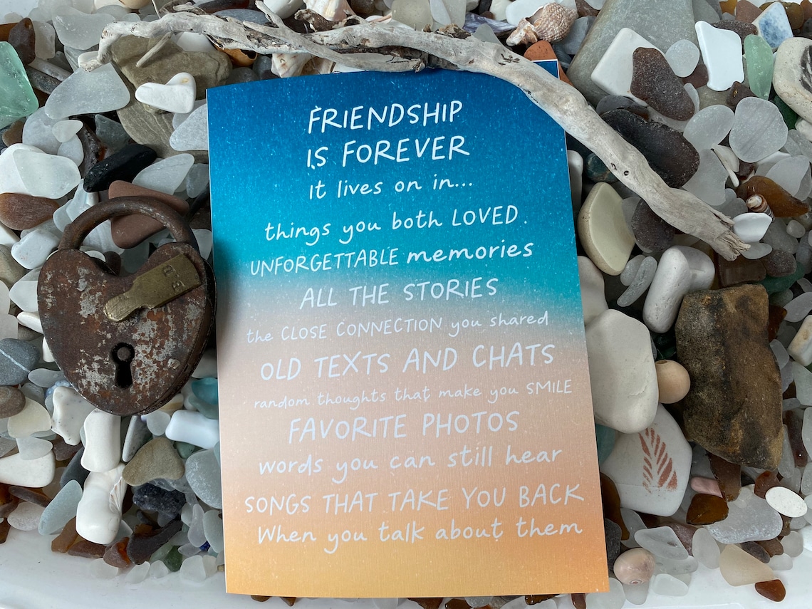 Loss of Friend Sympathy Card Condolences Friends Friend Died - Etsy