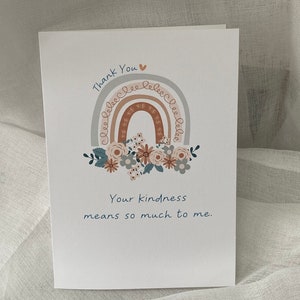 Boho Rainbow Thank You Card: Blank Inside - Etsy
