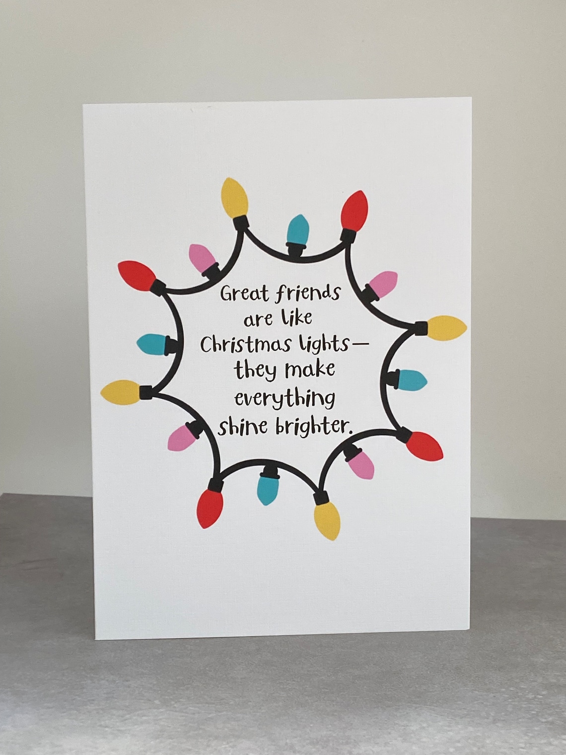 Friend Christmas Card for Best Friend, Cute Friendship Cards, Christmas ...