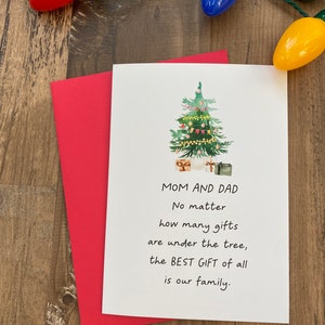Christmas Card for Mom and Dad, for Parents, to Mom and Dad, Xmas From ...