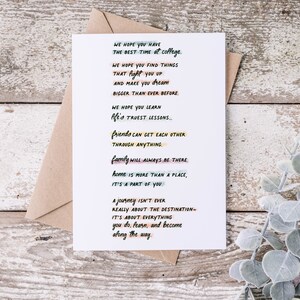 College Student Card, Encouragement Gift for Freshman - Etsy