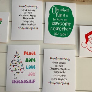 Work Christmas Cards, Fun Coworker Christmas, Work Friend Gift, Secret ...