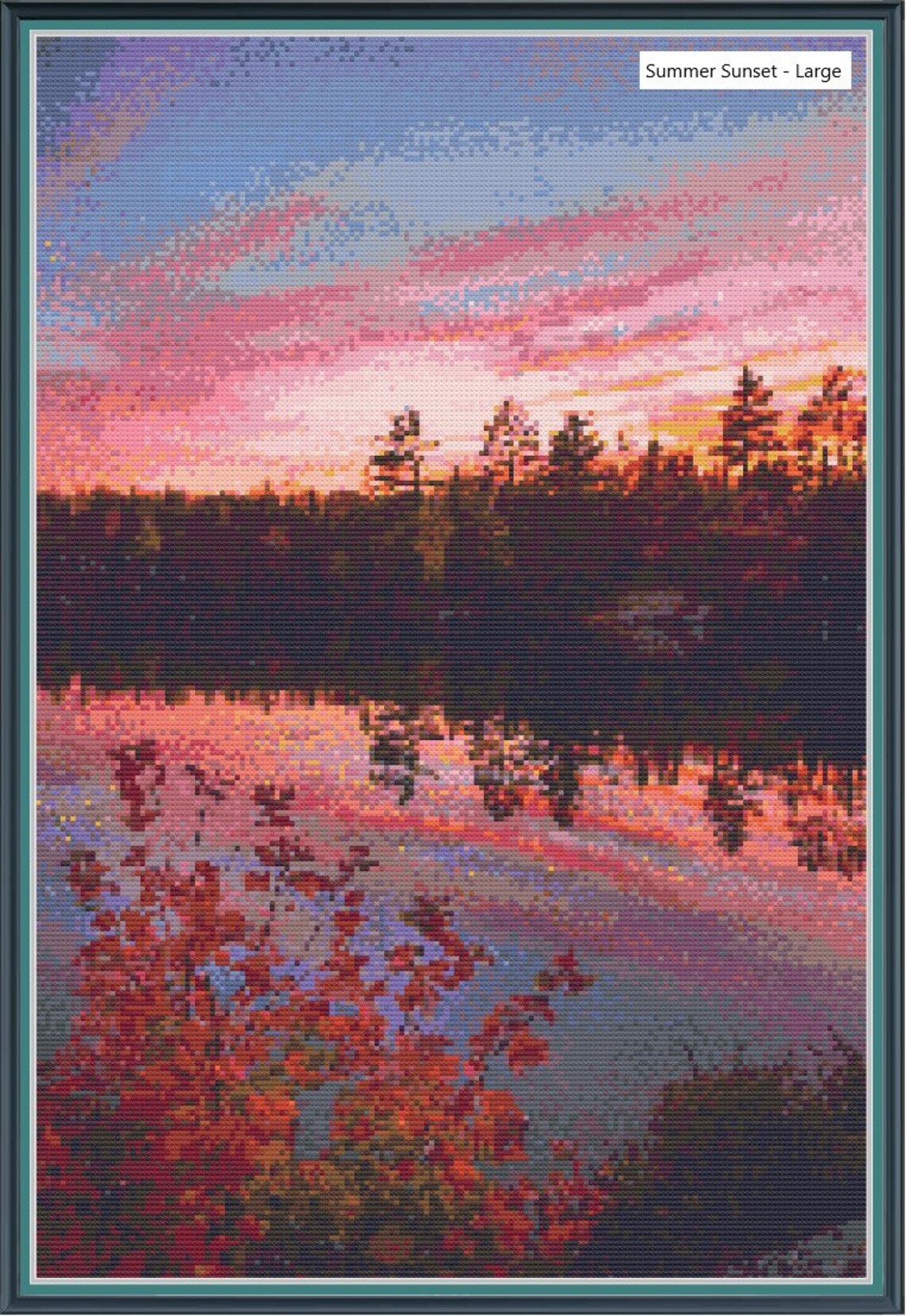 Summer Sunset Counted Cross Stitch Pattern - Etsy