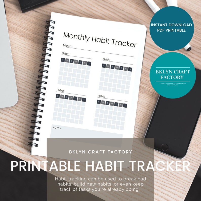 Printable Habit Tracker Bundle Initiative Tracker Task List Habit Chart ...
