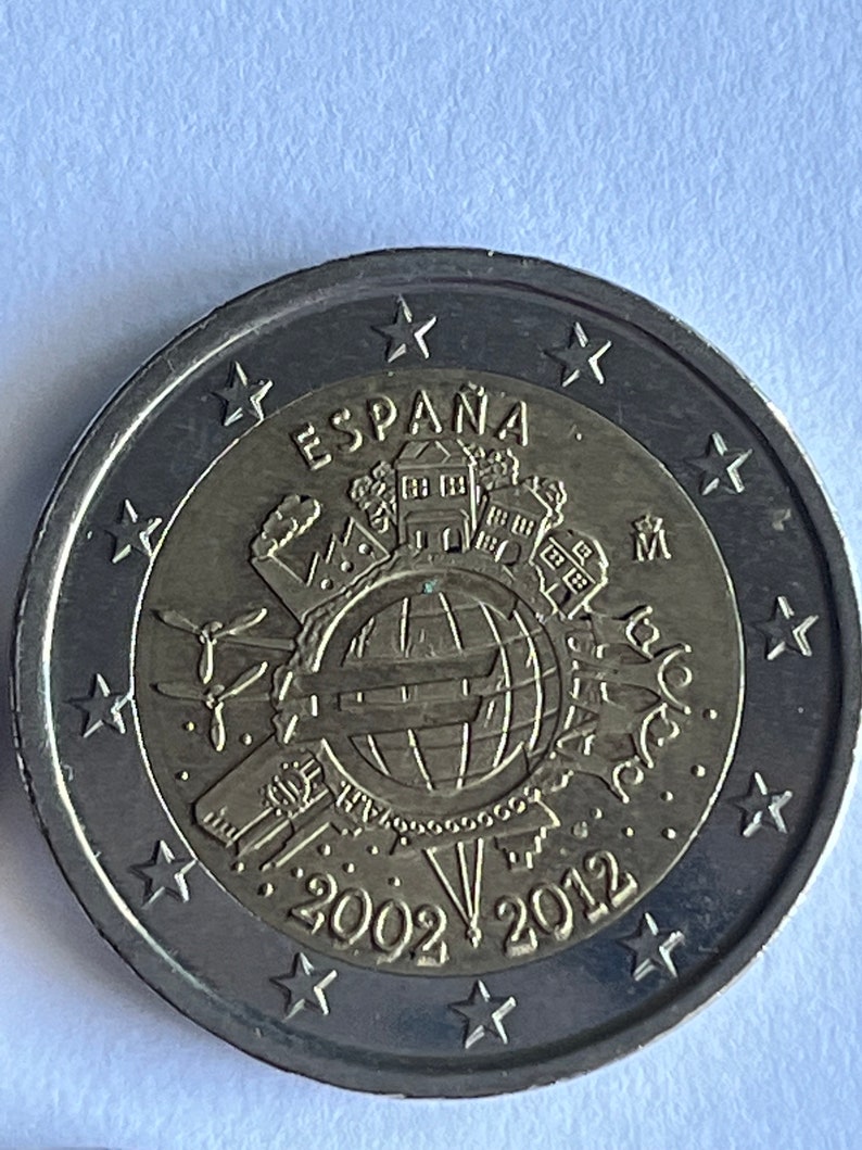 Lot X 3 2 Euro COINS 2002-2012- Commemorative of the 10th Anniversary ...