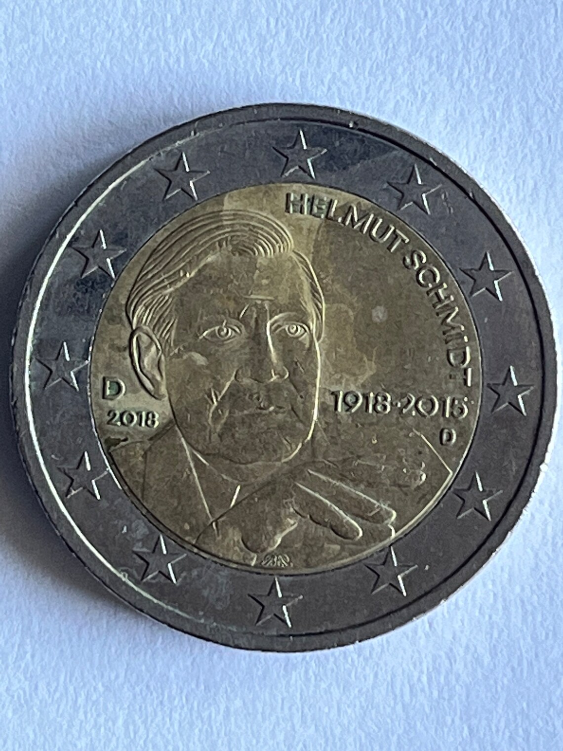2 Euro Coin GERMANY 2018- Helmut Schmidt -/ Collectible European Coin ...