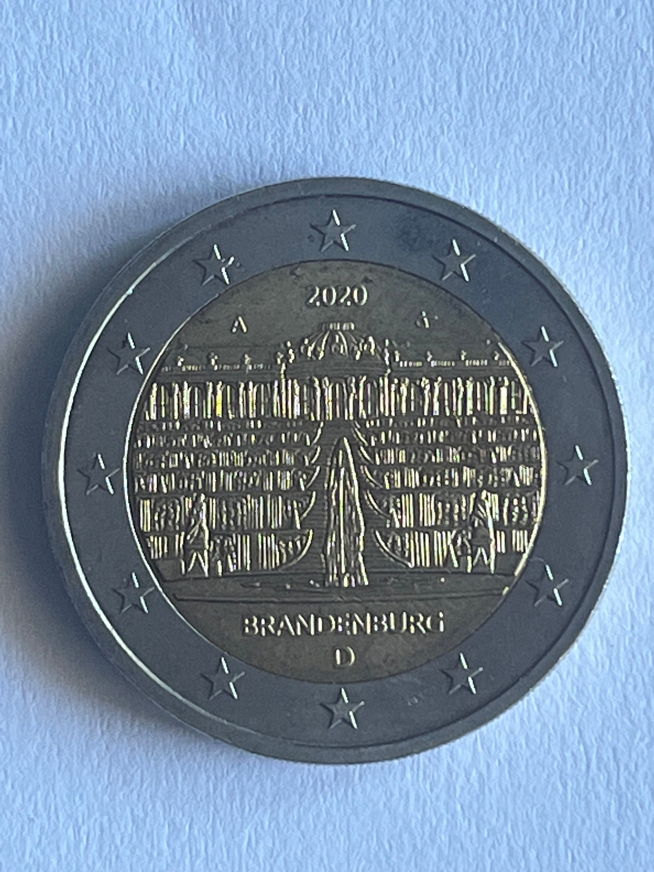 Moneda de 2 Euros ALEMANIA 2020 BRANDENBURG / Moneda europea ...