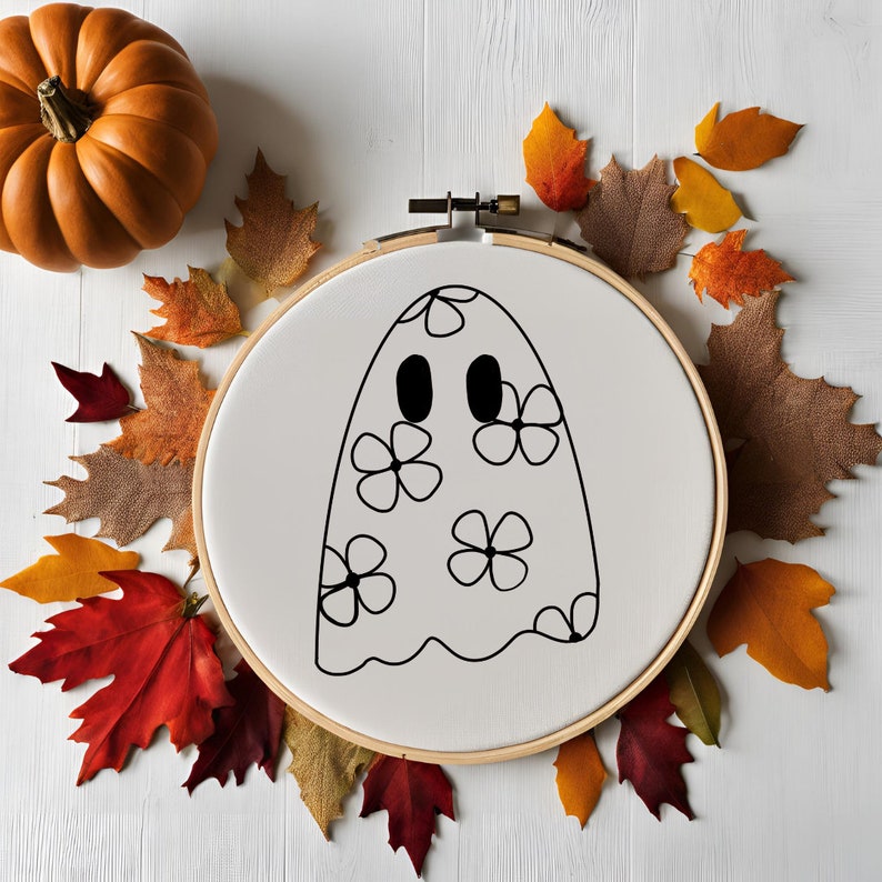 Cute Halloween Punch Needle Patterns Punch Needle Coasters Ghost Mug ...