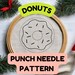Punch Needle Patterns Punch Needle Coaster Donut Mug Rug Donut ...