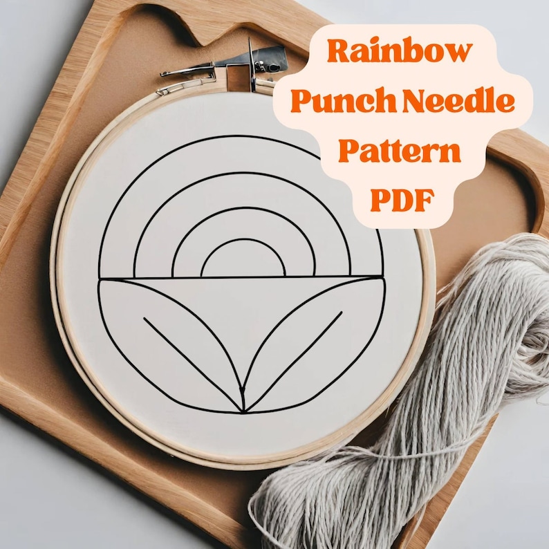 Rainbow Punch Needle Patterns for Beginners Punch Needle PDF - Etsy