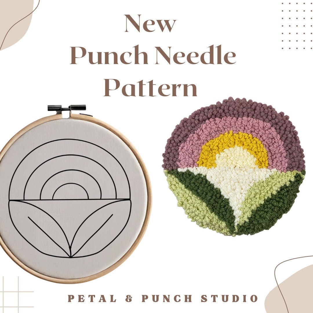 Rainbow Punch Needle Patterns for Beginners | Punch Needle PDF - Etsy