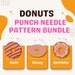 Punch Needle Patterns Punch Needle Coaster Donut Mug Rug Donut ...